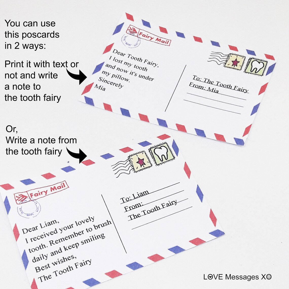 Tooth Fairy Letter Tooth Envelope Tooth Certificate - Etsy