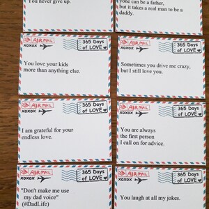 Fathers Day Gift, 365 Love Notes, Gift Idea for Dad,printable, Editable ...