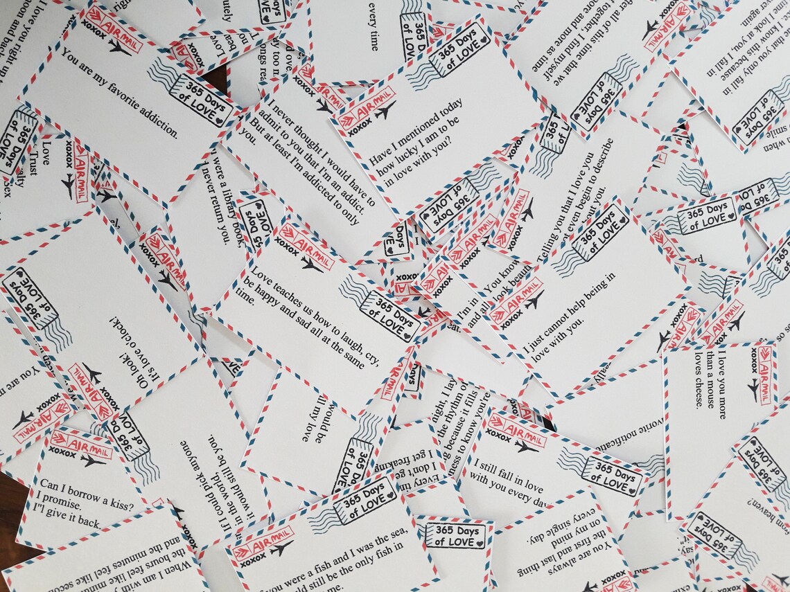 Printable Love Notes Sentimental 365 Reasons Why I Love You - Etsy