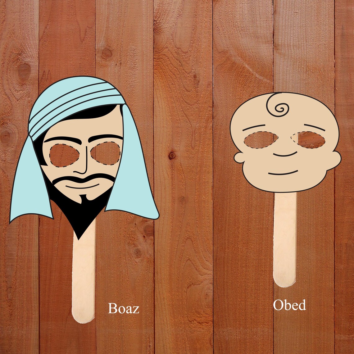 10 Printable Book of Ruth Masks, Instant Download, Shavuot Download ...