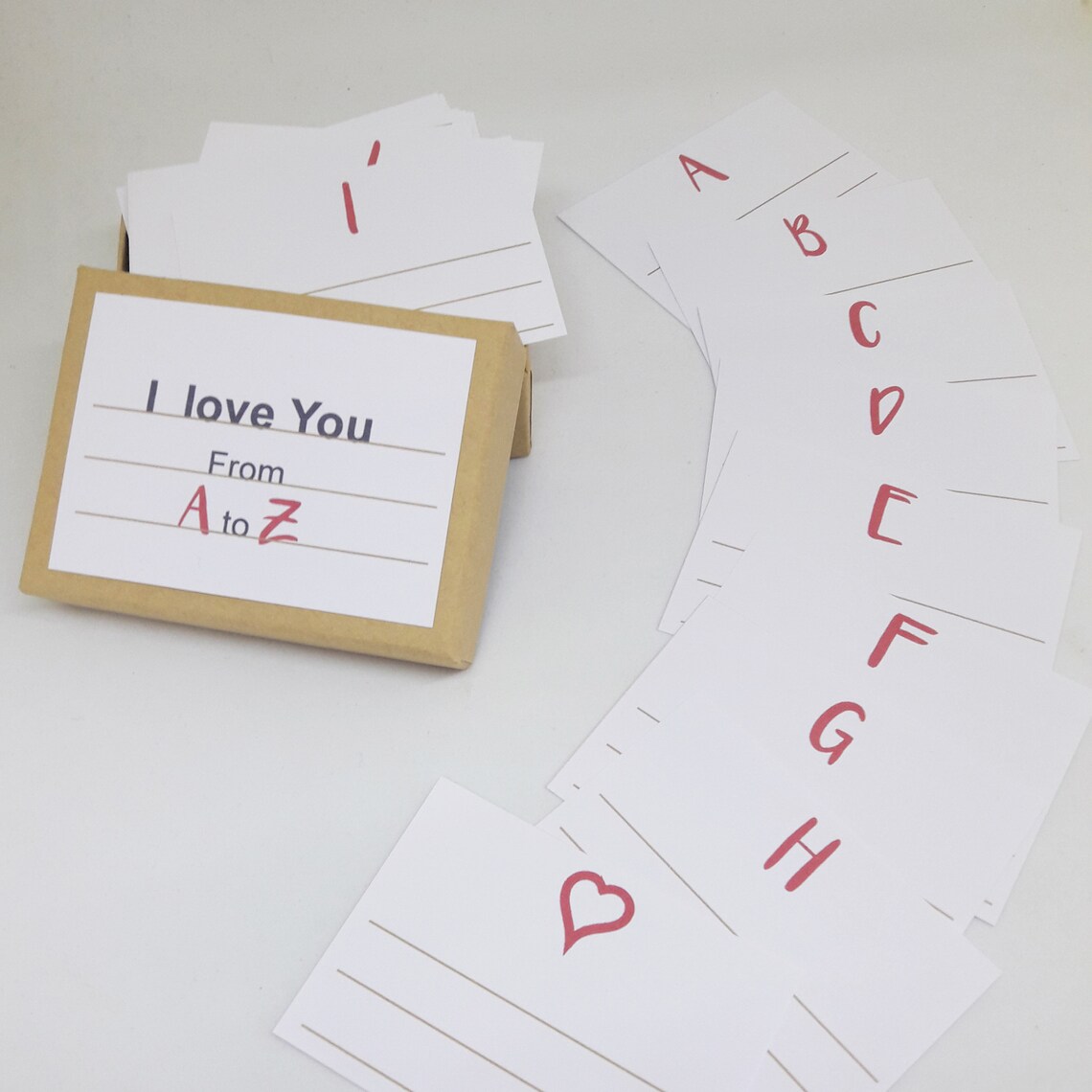 Valentine's Gift Paper Anniversary I Love You A to Z | Etsy