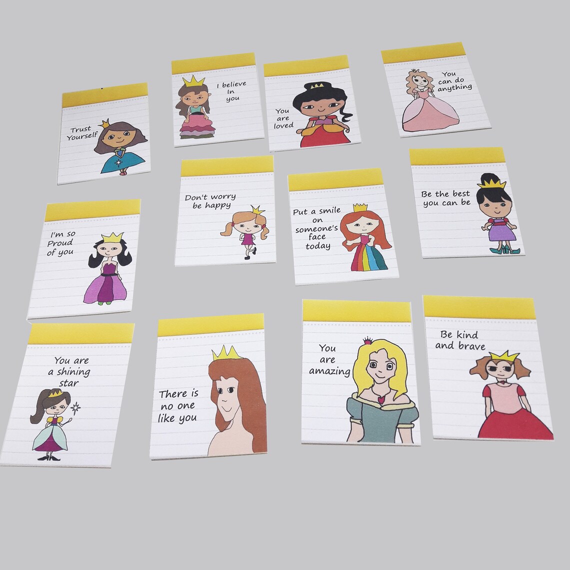 Princess Lunch Box Notes 12 Lunch Cards Instant Download | Etsy