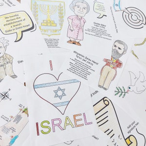 Printable Yom Ha'atzmaut Activity Pages and Crafts for - Etsy