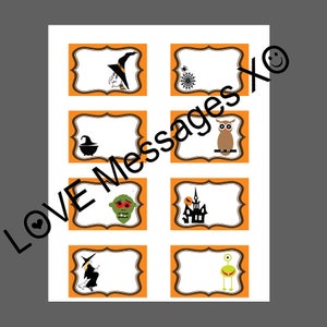 Lunch Box Notes, Halloween, 16 Lunch Cards, DIY Halloween , Instant ...