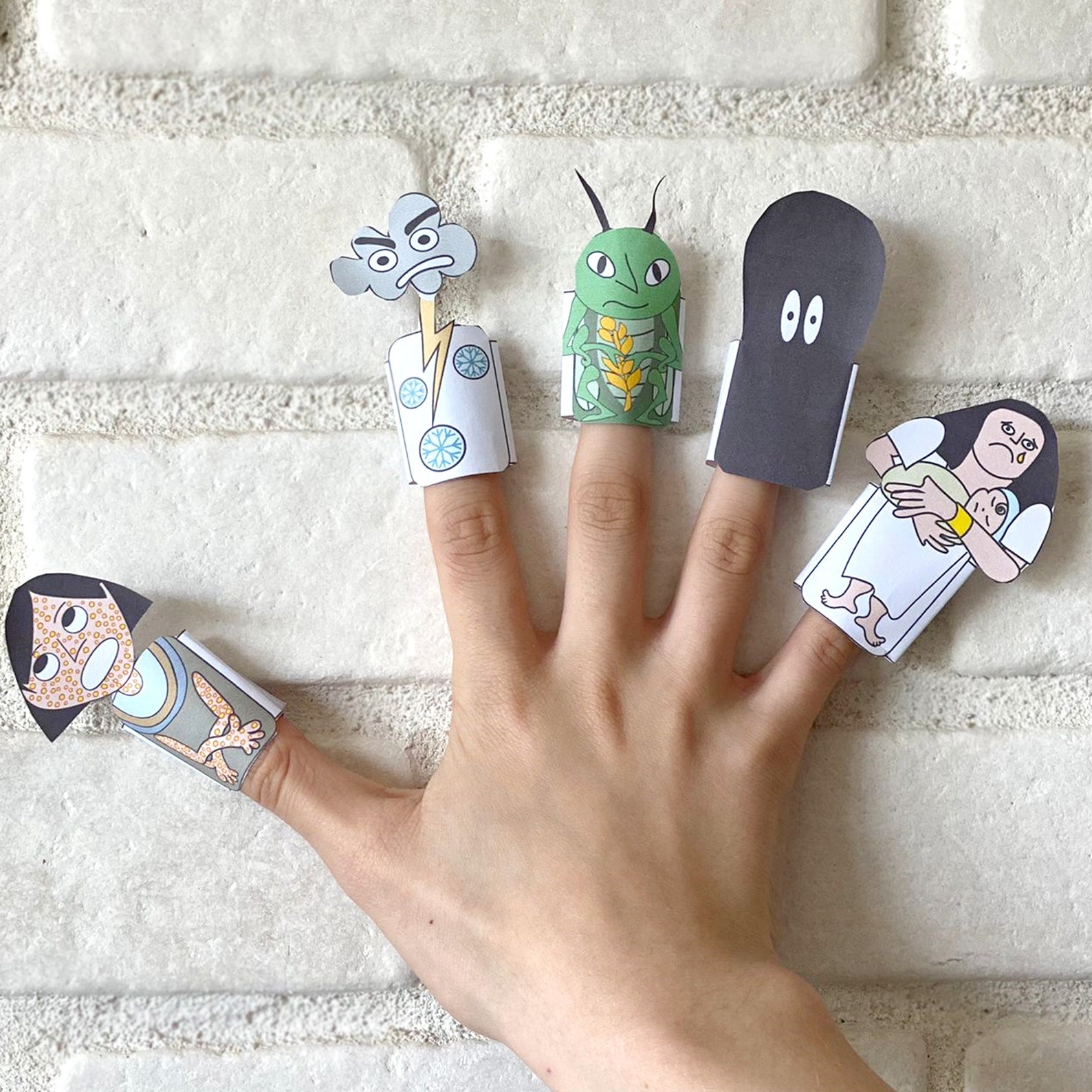 Printable Ten Plagues Finger Puppets, Instant Download, Passover ...