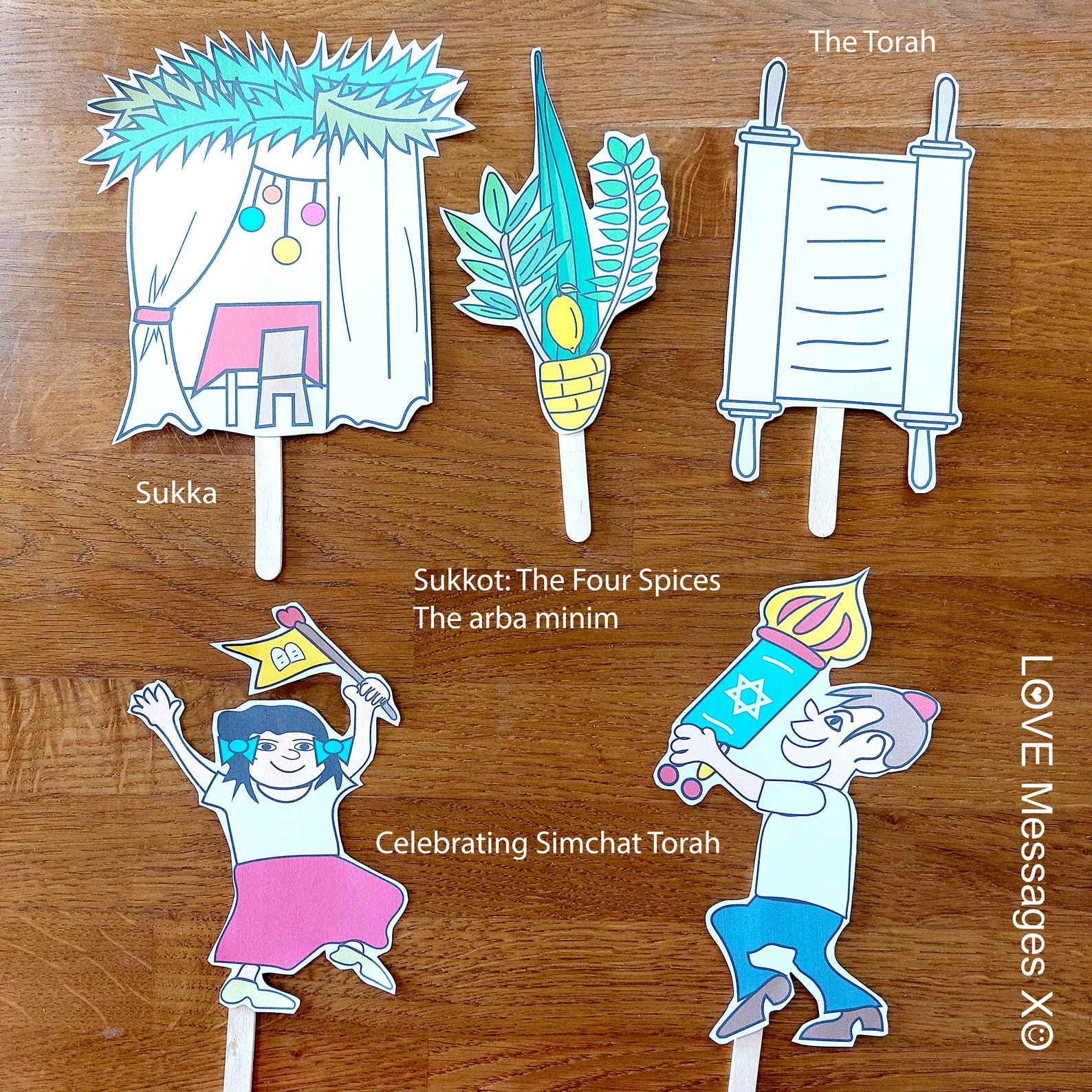 Printable Ushpizin Puppets, Instant Download, High Holidays, Sukkot ...