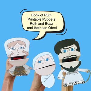 Printable Book of Ruth Puppets, Instant Download, Shavuot Download ...