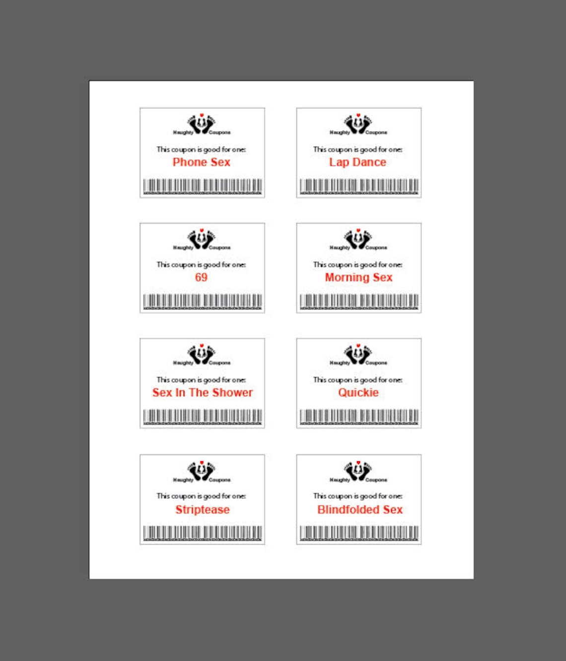 Printable Sex Coupon Naughty Sex Coupons Printable Sexy Etsy Uk