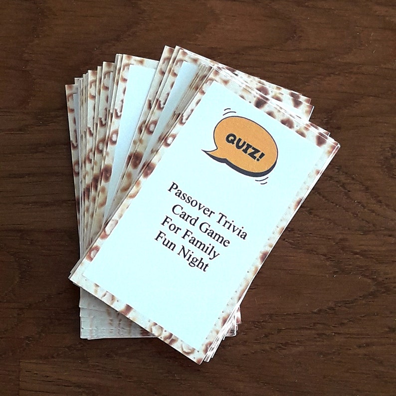 Passover Game 50 Trivia Cards Family Game Instant | Etsy