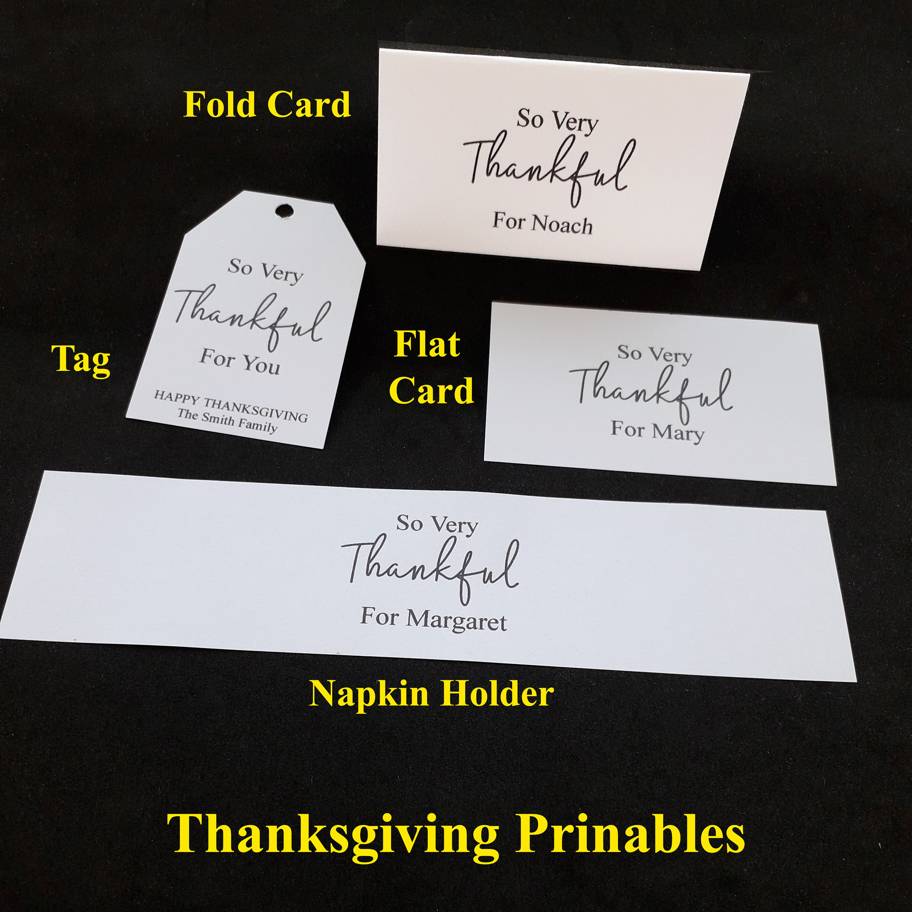 Thanksgiving Table Printable Seating Cardsfold Cards Flat | Etsy