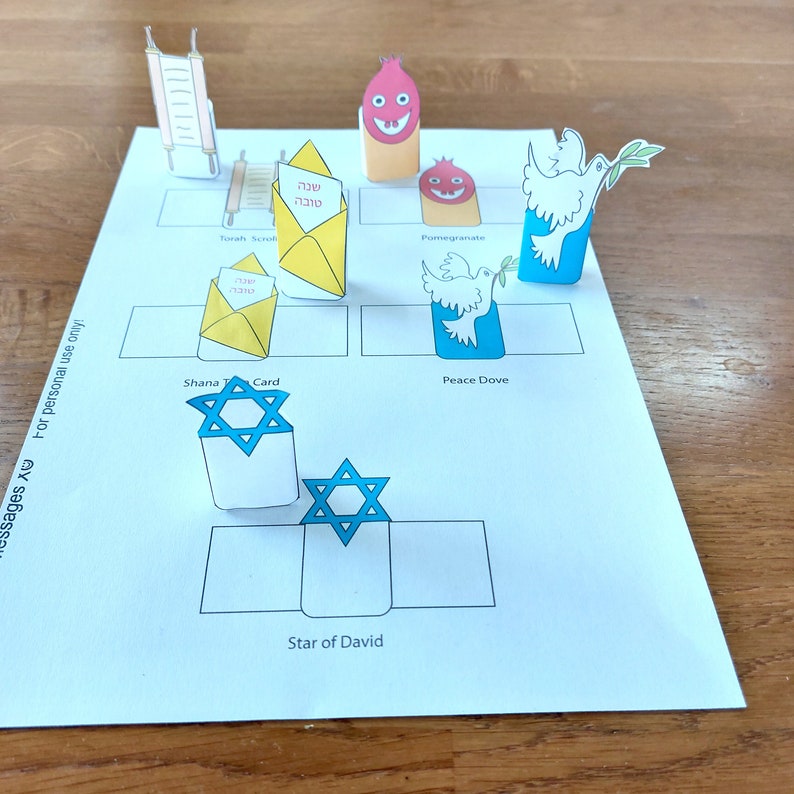 Rosh Hashanah 10 Finger Puppets Printable PDF Instant - Etsy