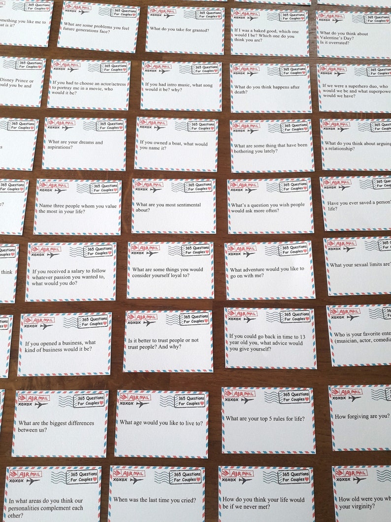 365 Questions for Couples Printable & Editable Conversation - Etsy