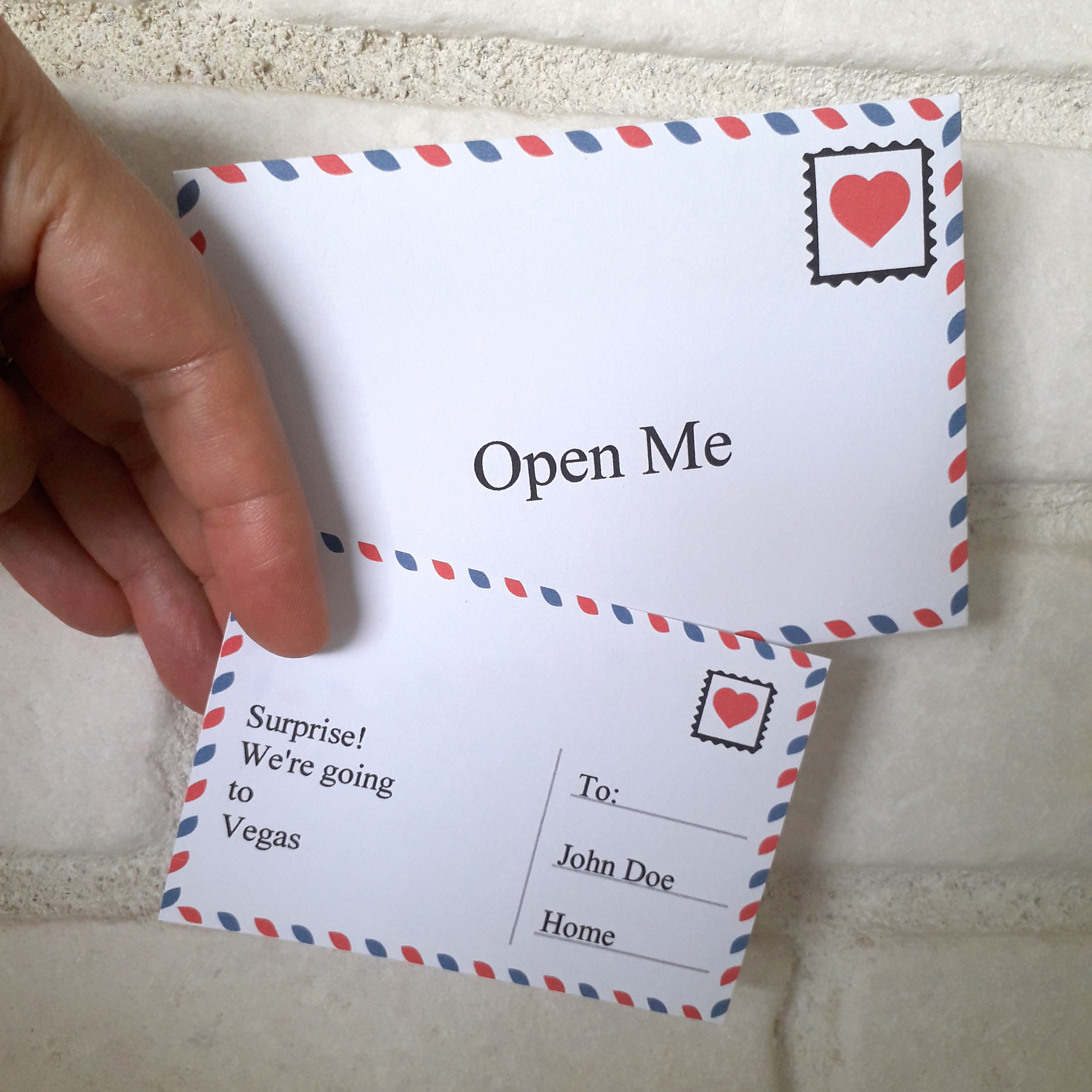 Surprise Trip Announcement, Reveal Destination, Surprise Card, Editable ...