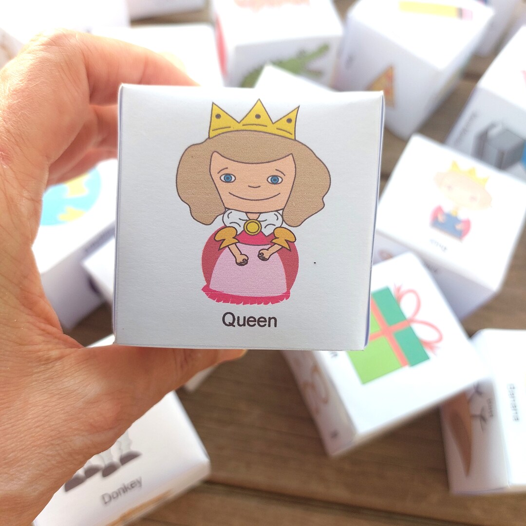 Printable Alphabet Blocks With Illustrations, Instant Download ...