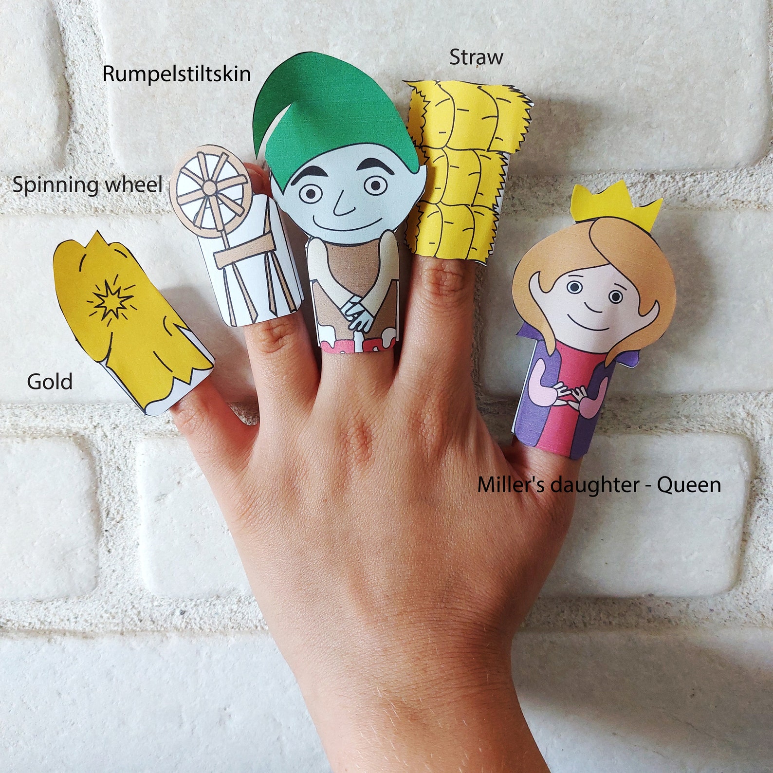 Rumpelstiltskin Printable Finger Puppets Activity, Cut and Create ...