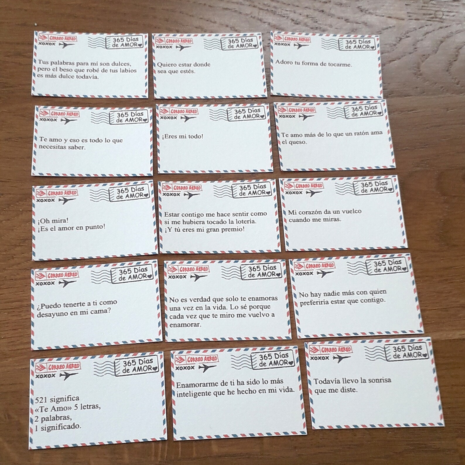 365 Love Cards in Spanish , Editable and Printable, Digital PDF Files ...