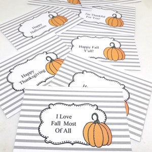 Fall Tags, Gift Tags, Editable, Printable, Fall Cookie Tags, Digital ...