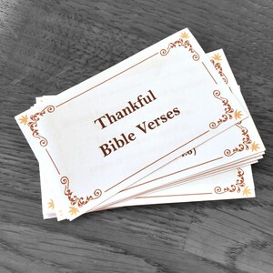 36 Thankful Bible Verse Cards, Instant Download, Thanksgiving ...