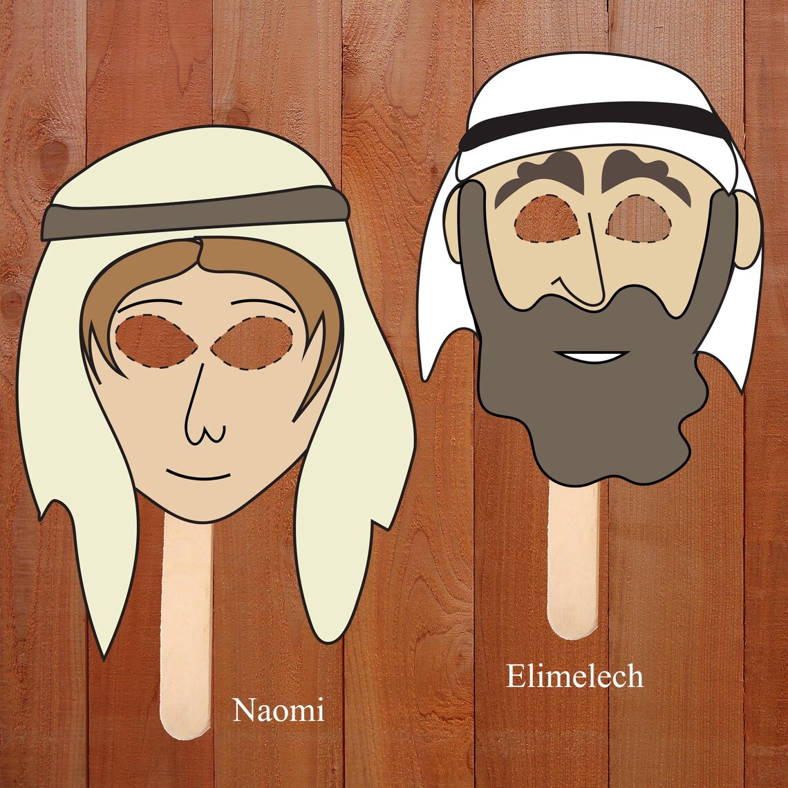 10 Printable Book of Ruth Masks, Instant Download, Shavuot Download ...