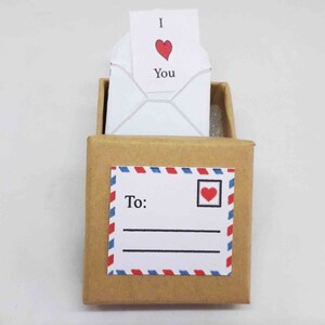 I Love You, Valentines Day Card, Heart Card, Tiny Card, Anniversary ...