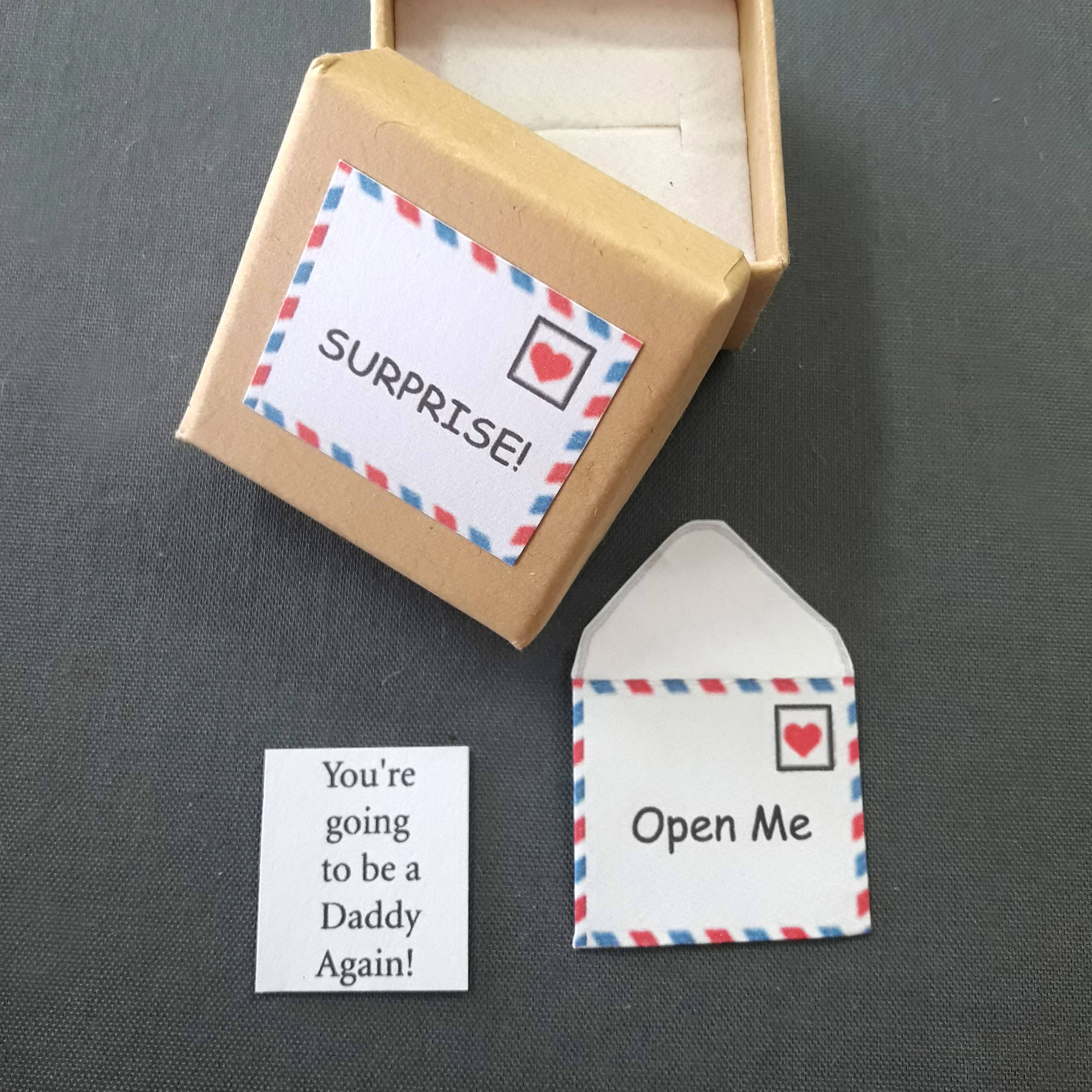 Pregnancy Announcement To Husband Announcement Box Going To | Etsy