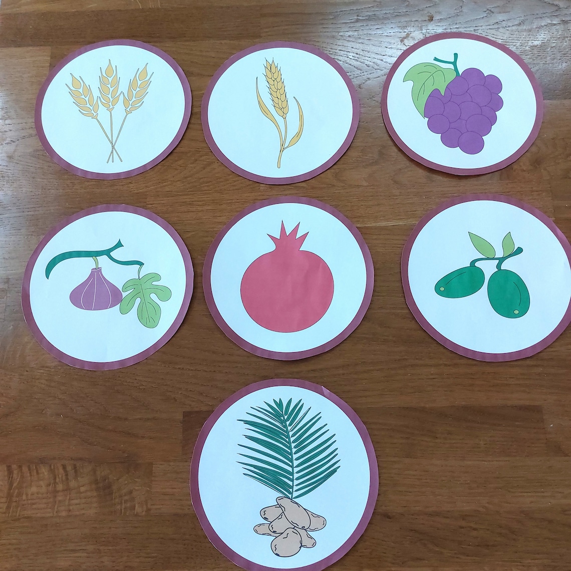 Printable Seven Species of Israel Shivat Haminim Instant - Etsy