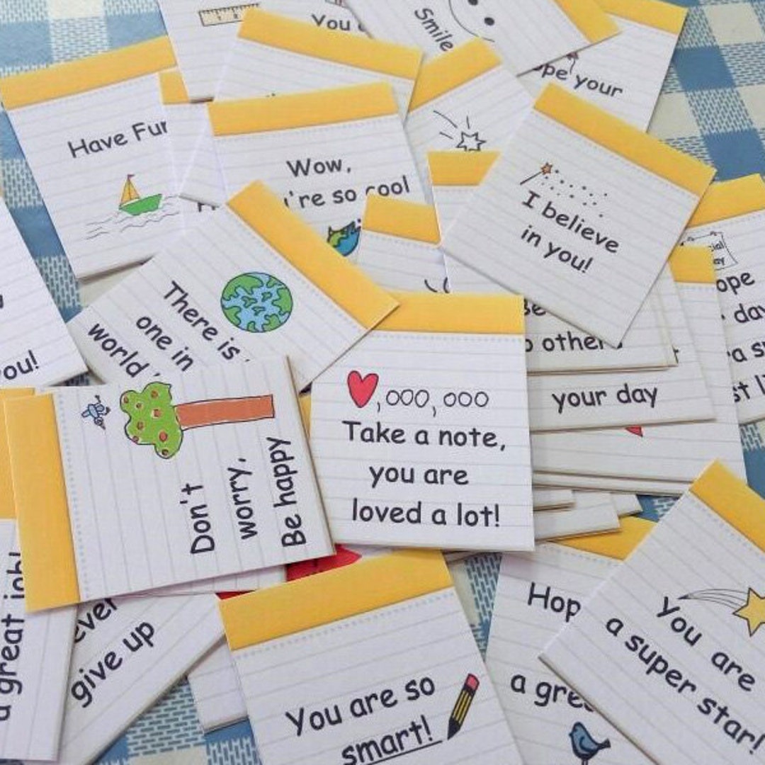 Lunch Box Notes , 36 Lunch Cards, Instant Download, Girl Lunch Box ...