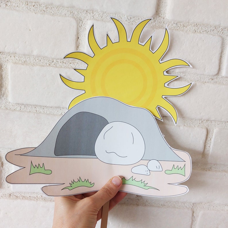 Easter Story Puppets for Kids, Instant Download, Bible Story, Palm ...