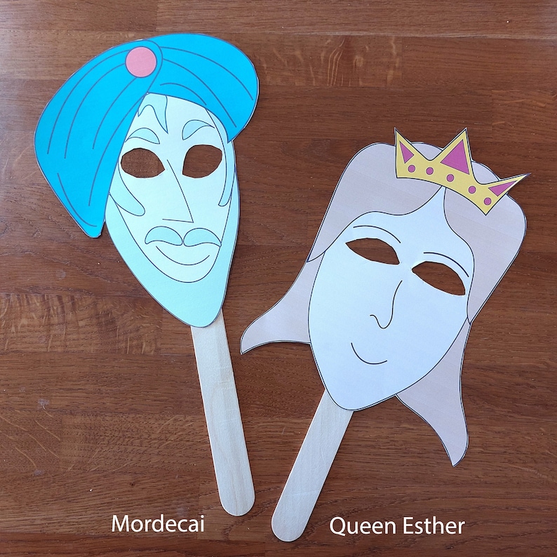 11 Printable Purim Coloring Pages and Mask Templates , PDF Download ...