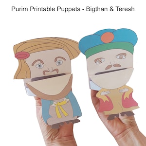 11 Printable Purim Puppets, Instant Download, Purim Download, Mouth ...