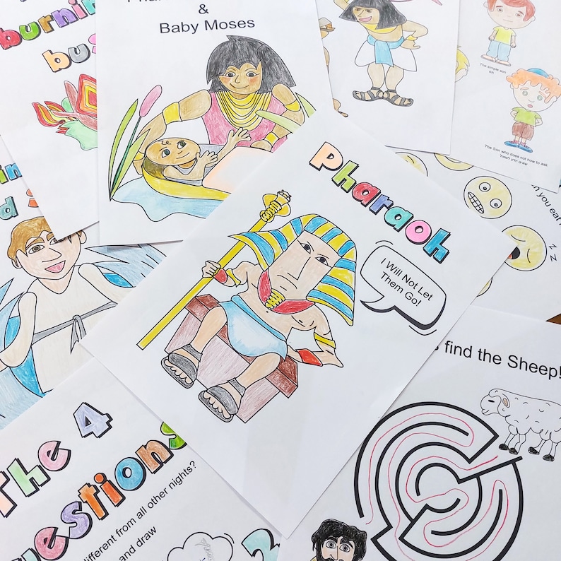 Printable Passover Haggadah for Kids, 25 Pages, Instant Download PDF ...