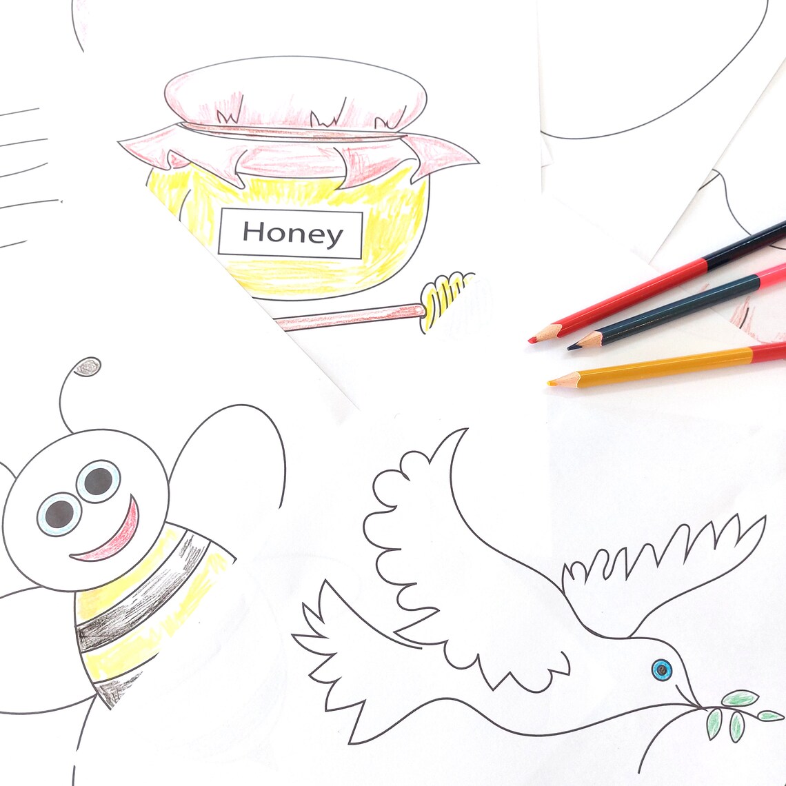 Rosh Hashanah Sukkot Simchat Torah 18 Kids Coloring Pages - Etsy