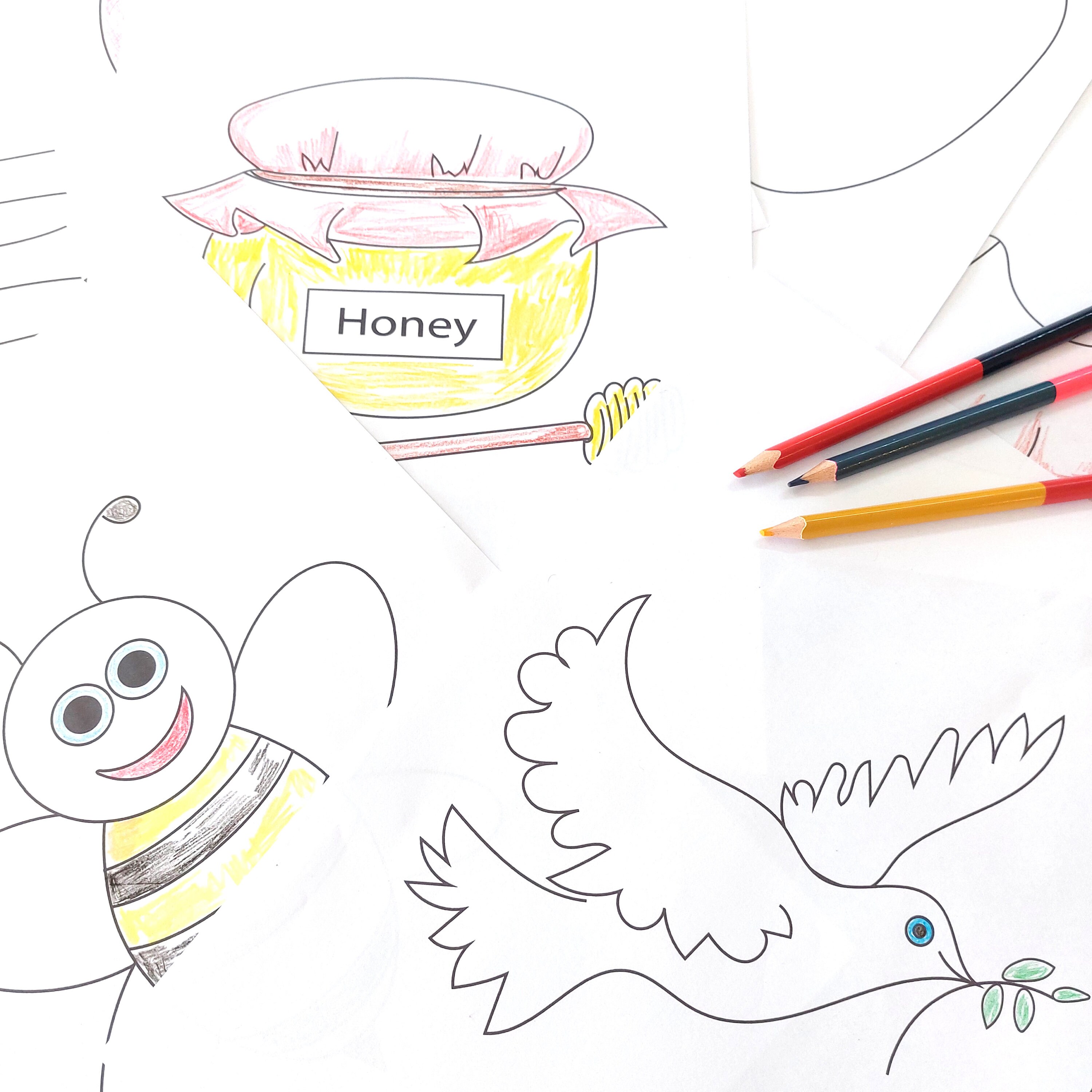 Rosh Hashanah, Sukkot, Simchat Torah, 18 Kids Coloring Pages Activities ...