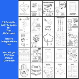 Printable Yom Ha'atzmaut Activity Pages and Crafts for - Etsy