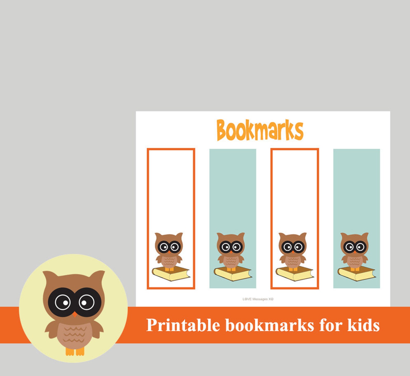 Set of Bookmarks Printable Owl Bookmark Bookmarks for Kids - Etsy