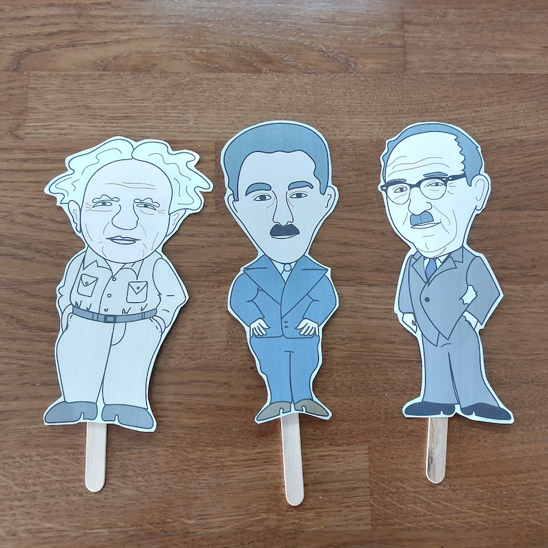 Printable Israel Leaders Stick Puppets, Instant Download, PDF Download ...