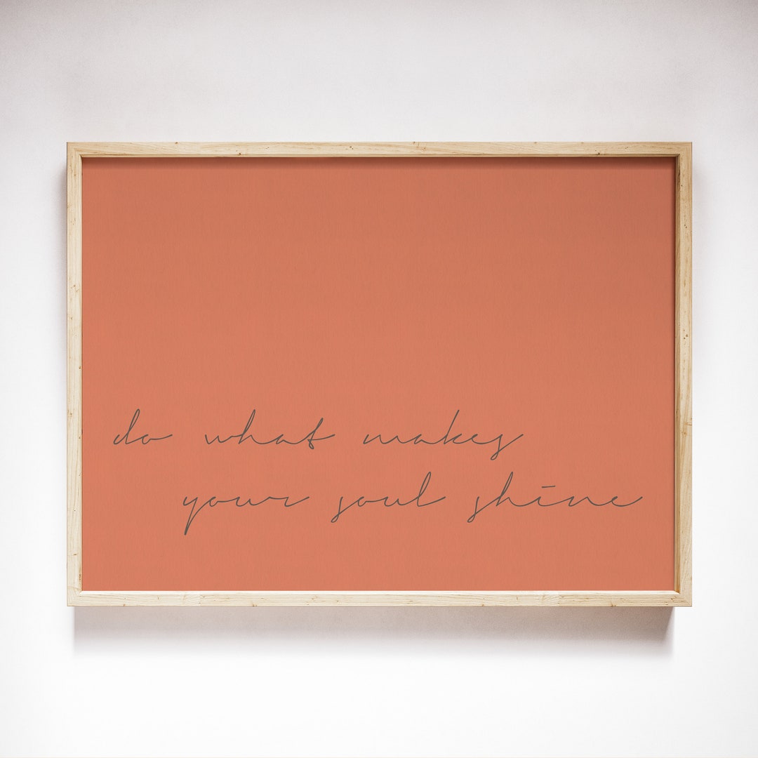 Script Gallery Wall Art, Inspirational Soul, Horizontal Digital ...