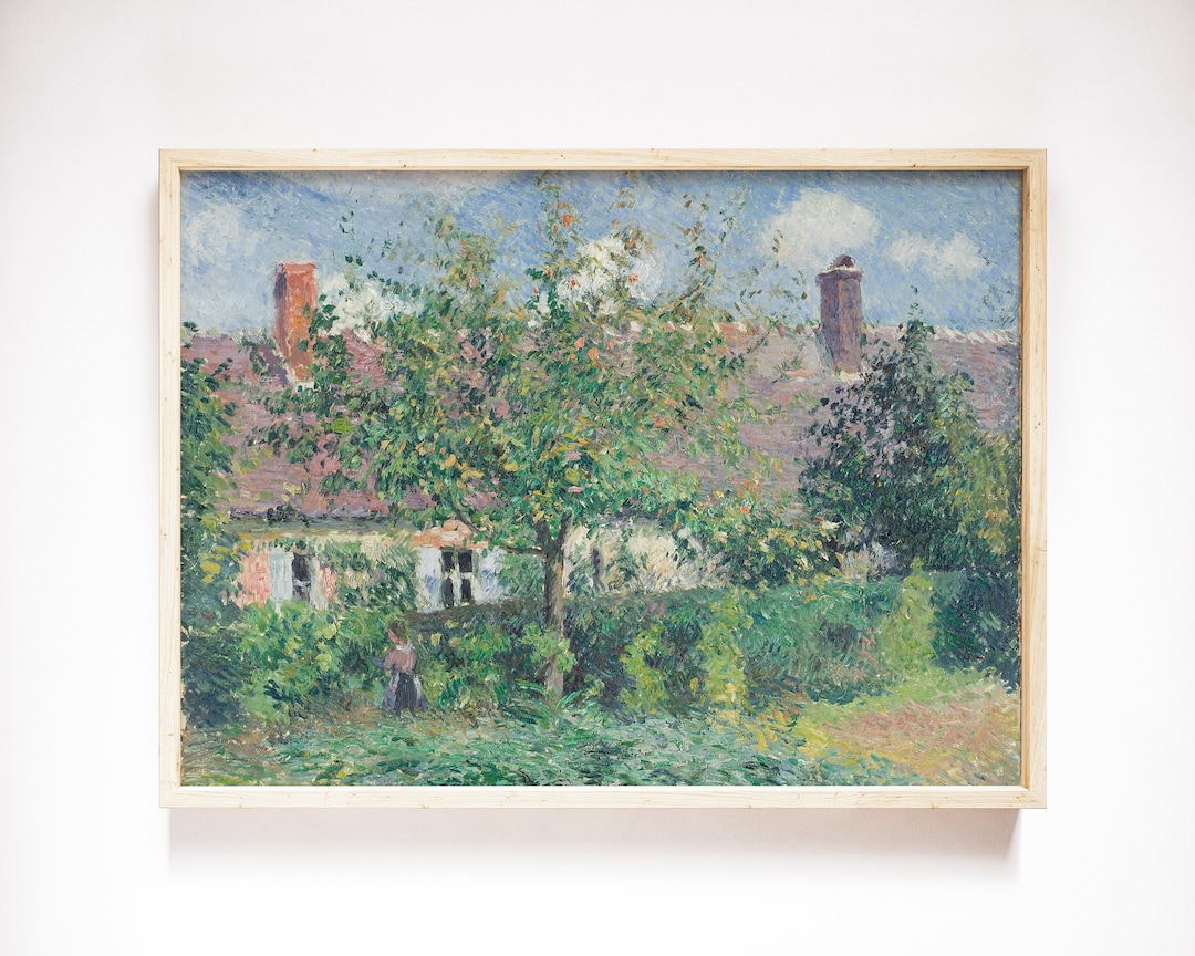 Traditional English Garden Painting, Vintage Painting Landscape ...