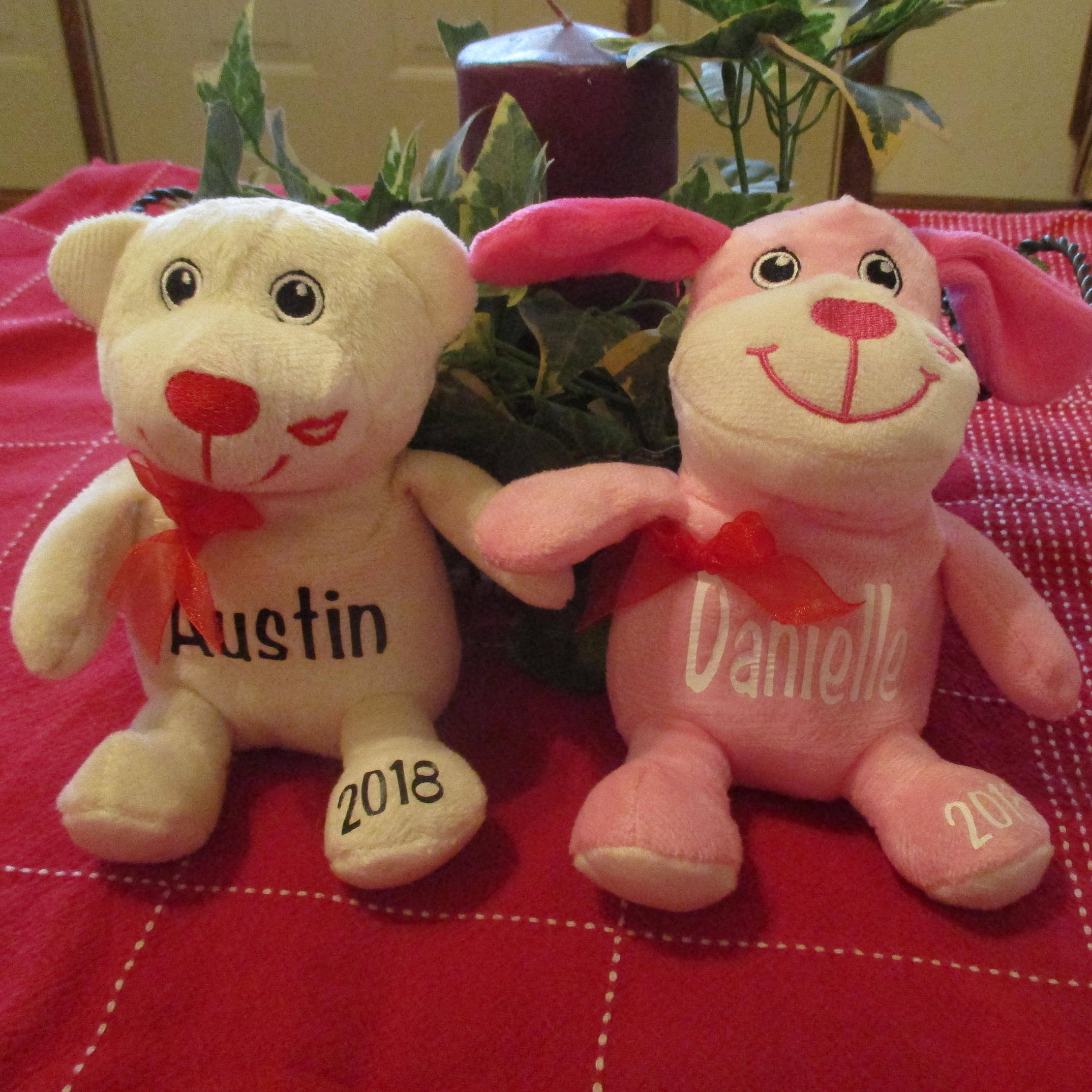 Valentine Plushie Personalized Valentines Day Gift - Etsy