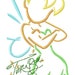 Tinker Bell Autograph Digital Embroidery Machine Design File 4x4 5x7 ...