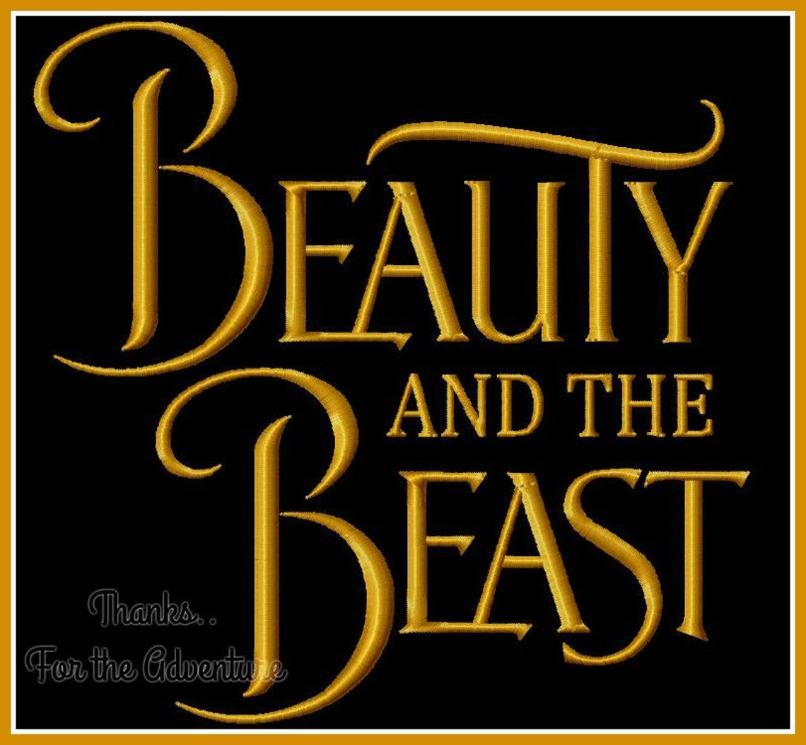Beauty and the Beast Logo Movie Title Wording Digital | Etsy