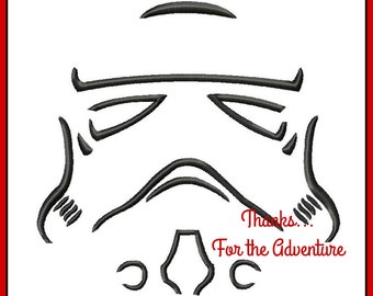 Darth Vader From Star Wars Sketch Digital Embroidery Machine | Etsy