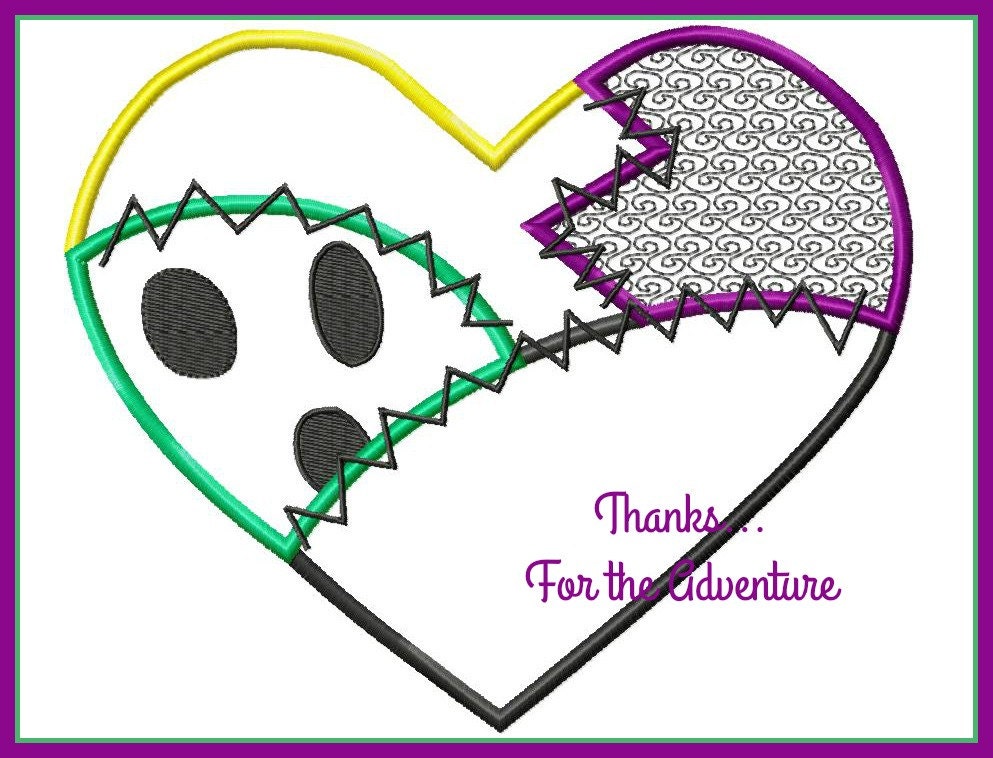 Sally Nightmare Before Christmas Heart Digital Embroidery | Etsy