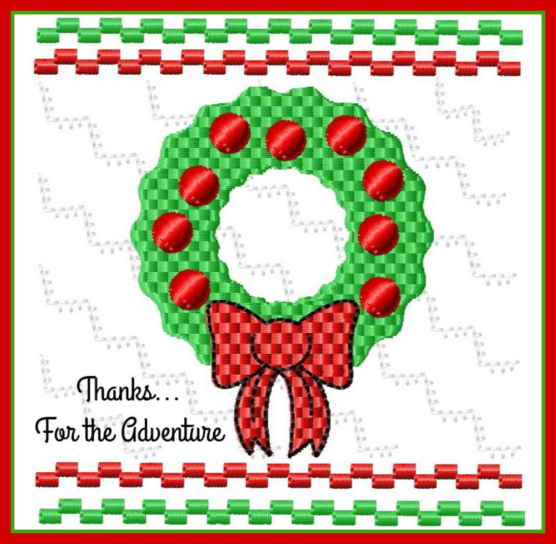 Christmas Wreath Faux Smocking Digital Embroidery Machine - Etsy