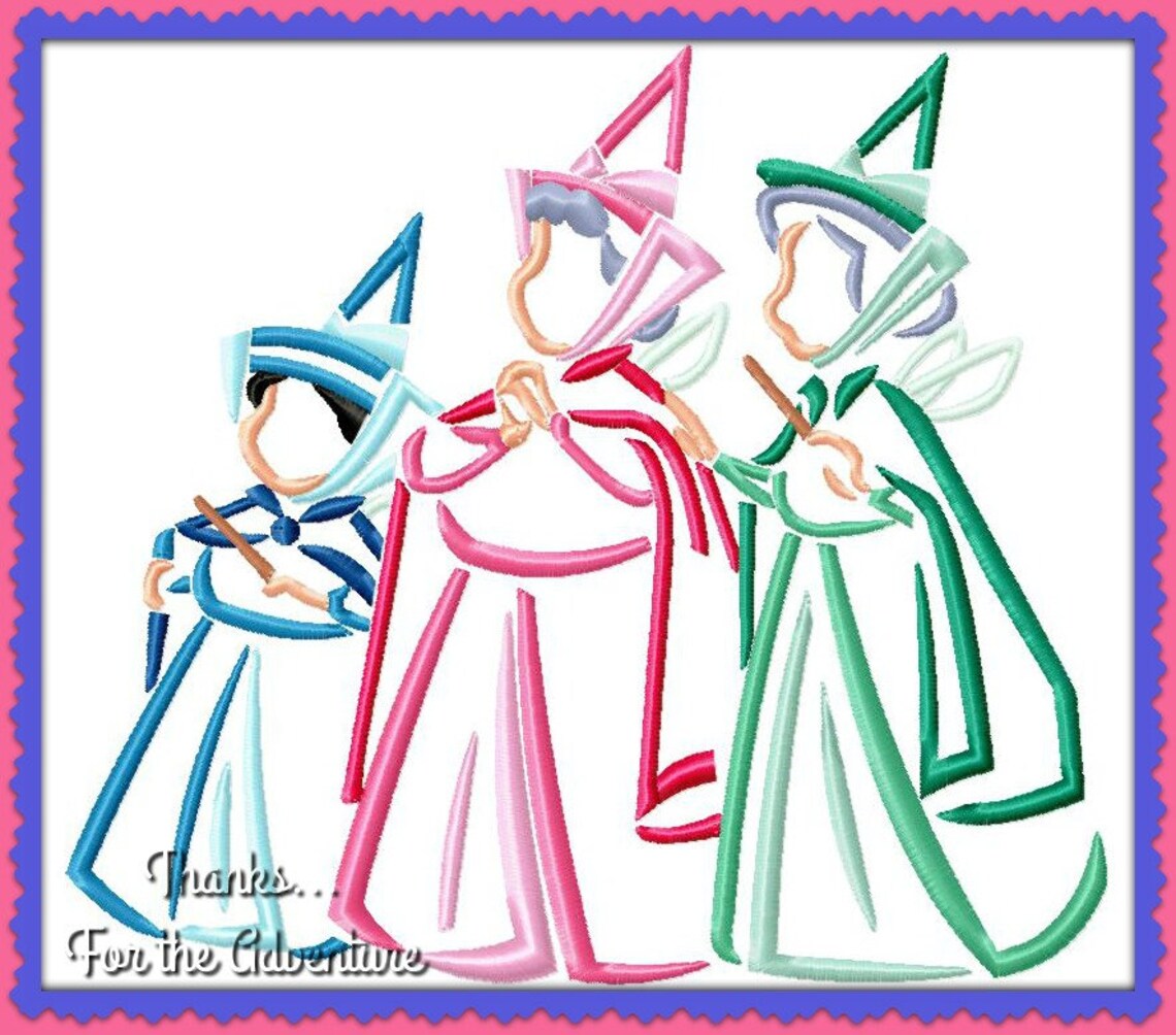 Flora Fauna Merriweather Three Good Fairies From Sleeping Beauty Sketch ...