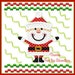 Santa With Holly Faux Smocking Digital Embroidery Machine Design File ...