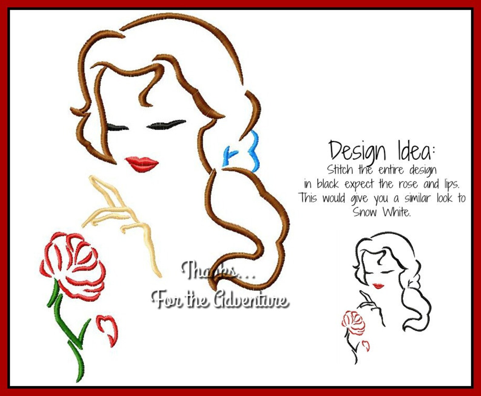 Princess Belle in Her Blue Dress From Beauty and the Beast With Rose ...