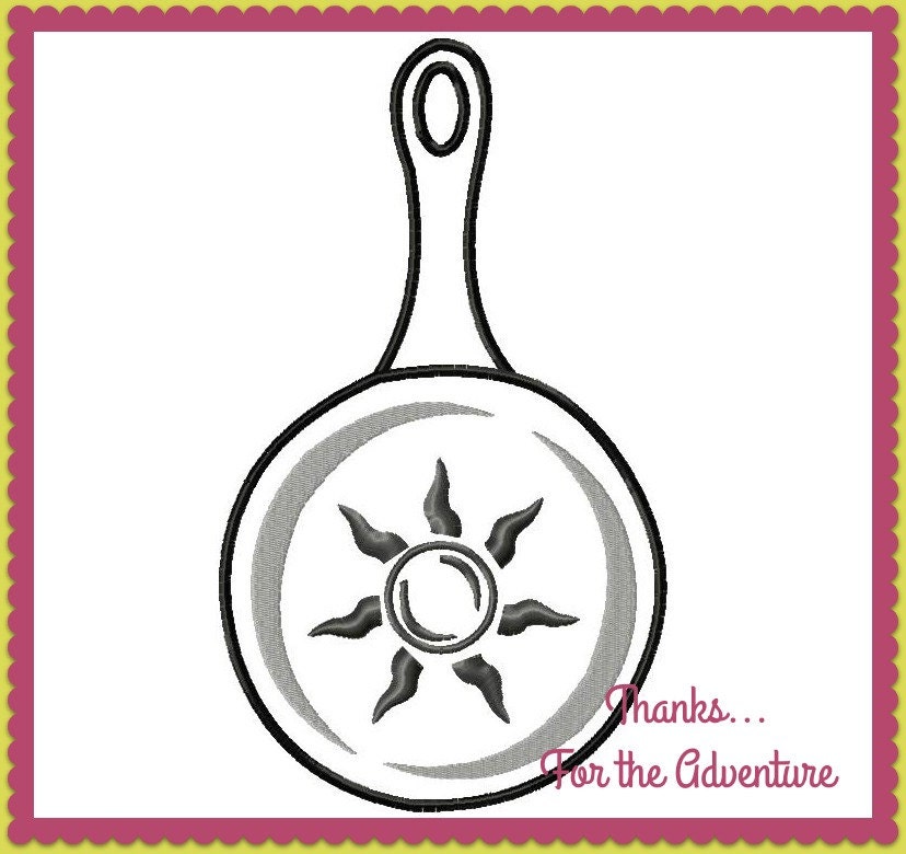 Rapunzel Tangled Drawing Frying Pan