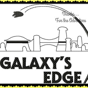 Star Wars Galaxy Edge Logo Digital Embroidery Machine Design File 4x4 ...