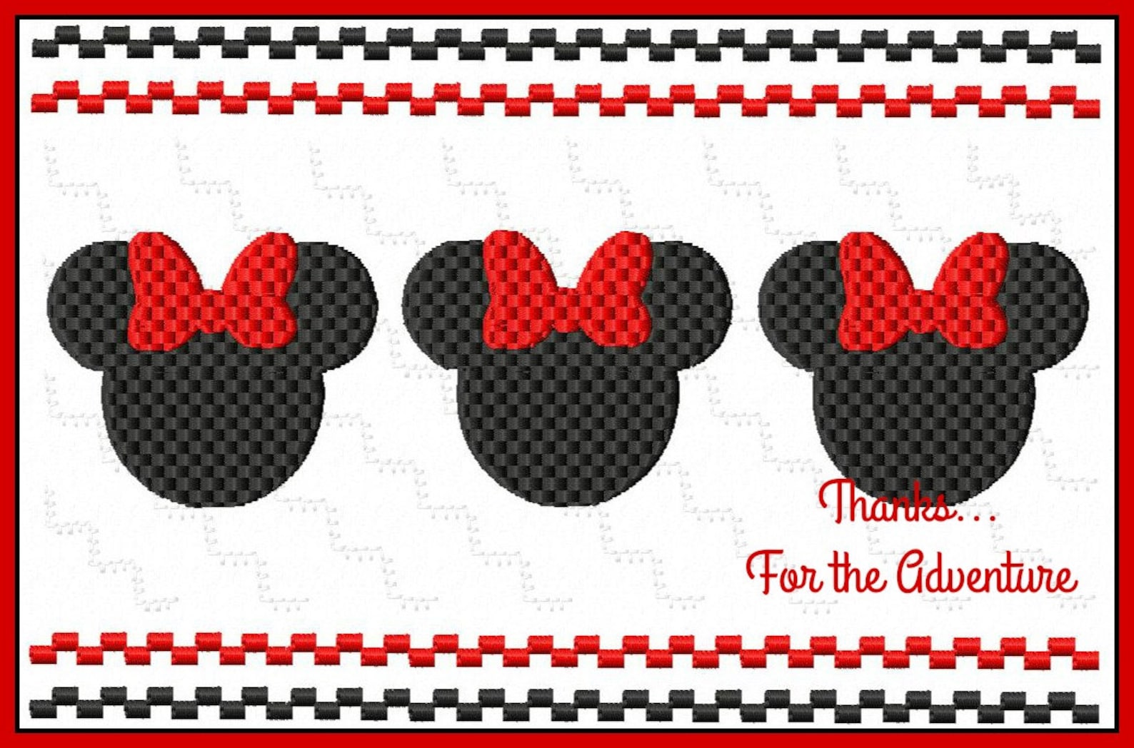 Minnie Mouse Faux Smocking Digital Embroidery Machine Design File 4x4 ...
